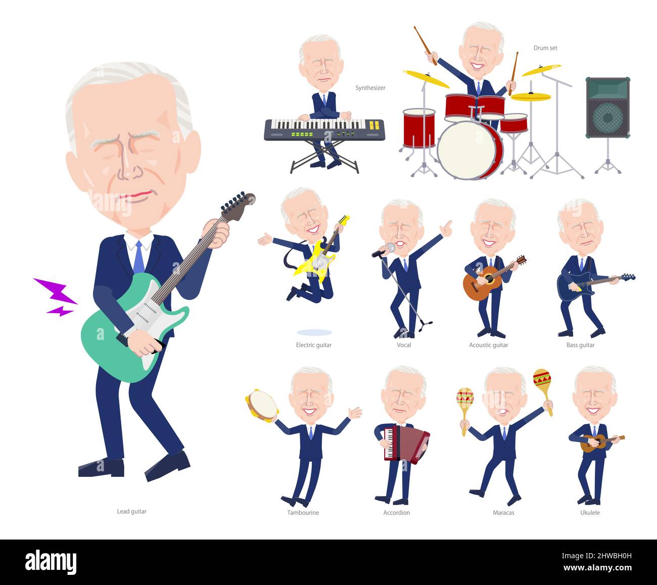 Middle aged singer Stock Vector Images - Alamy