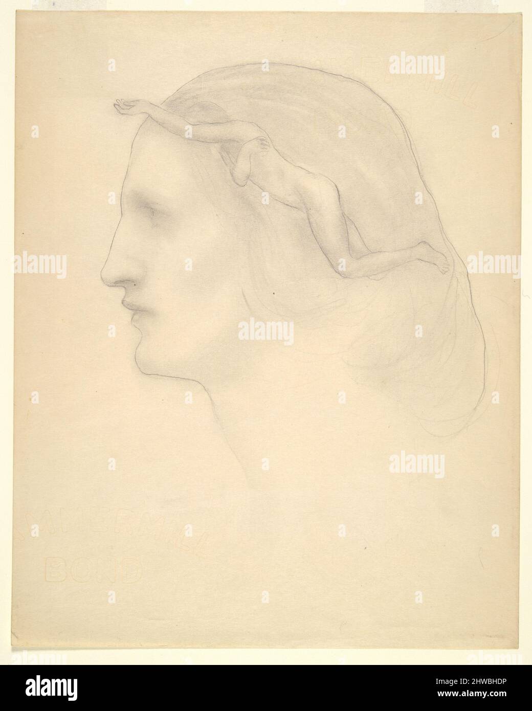 Profile and Superimposed Figure. Artist: Kahlil Gibran, Lebanese, 1883 ...