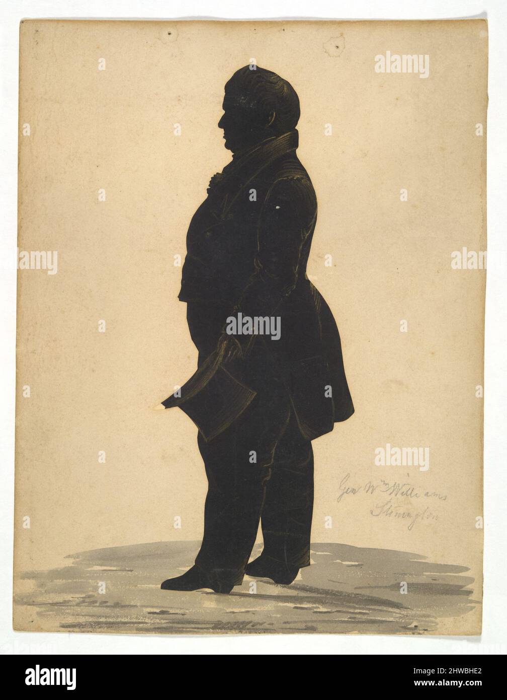 Silhouette of General William Williams. Artist: Unknown Stock Photo - Alamy