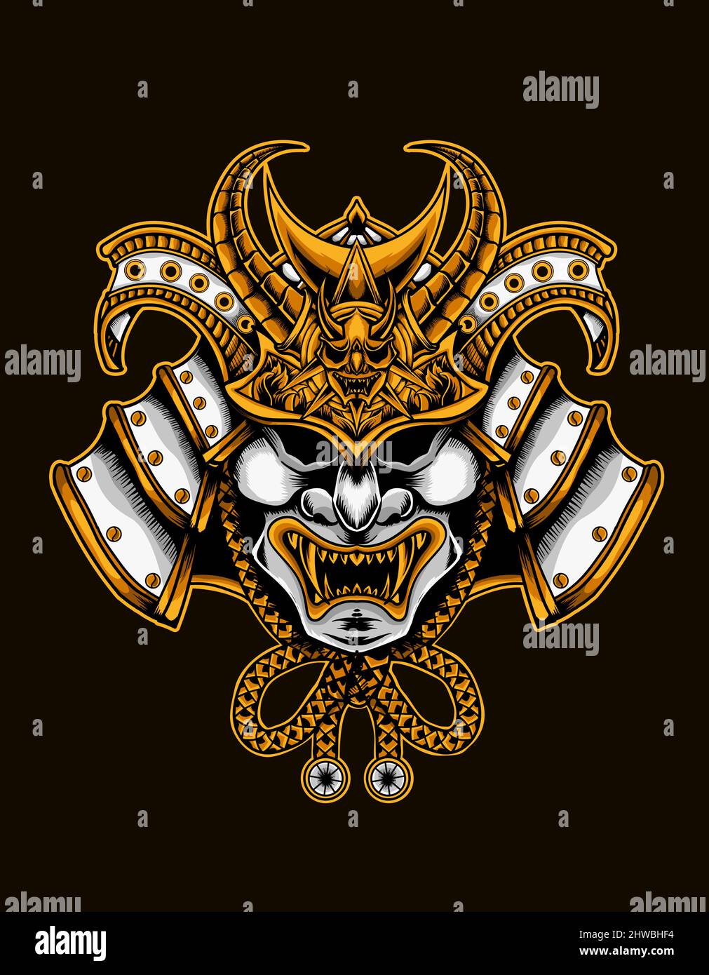 illustration vector samurai warriors head Stock Vector Image & Art - Alamy