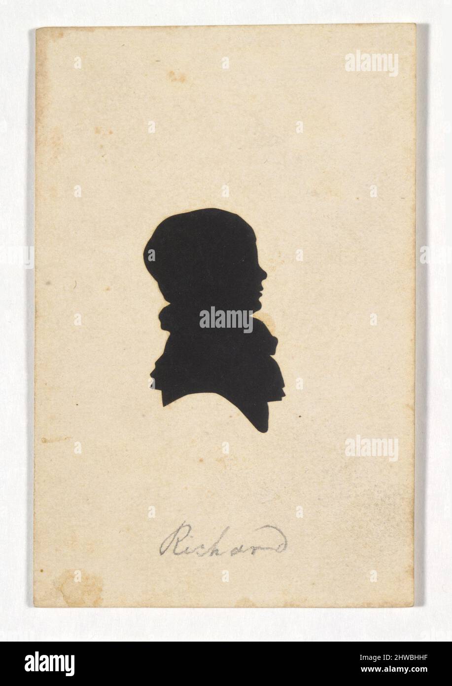 Silhouette of Richard [Williams]. Artist: Unknown Stock Photo - Alamy