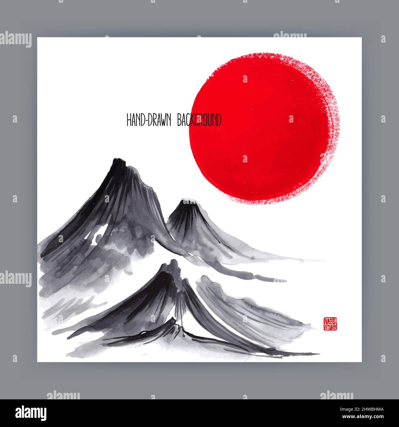 Sumi e style Stock Vector Images - Alamy