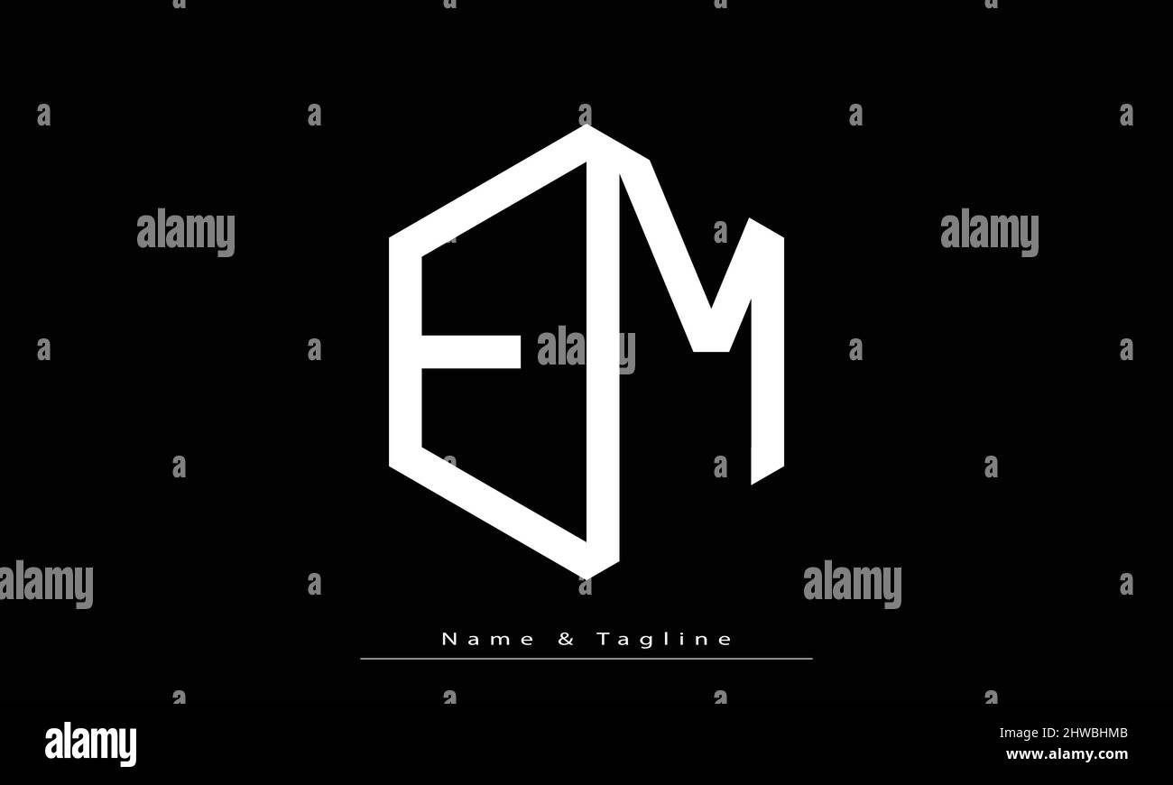 Alphabet letters Initials Monogram logo EM , ME Stock Vector Image ...