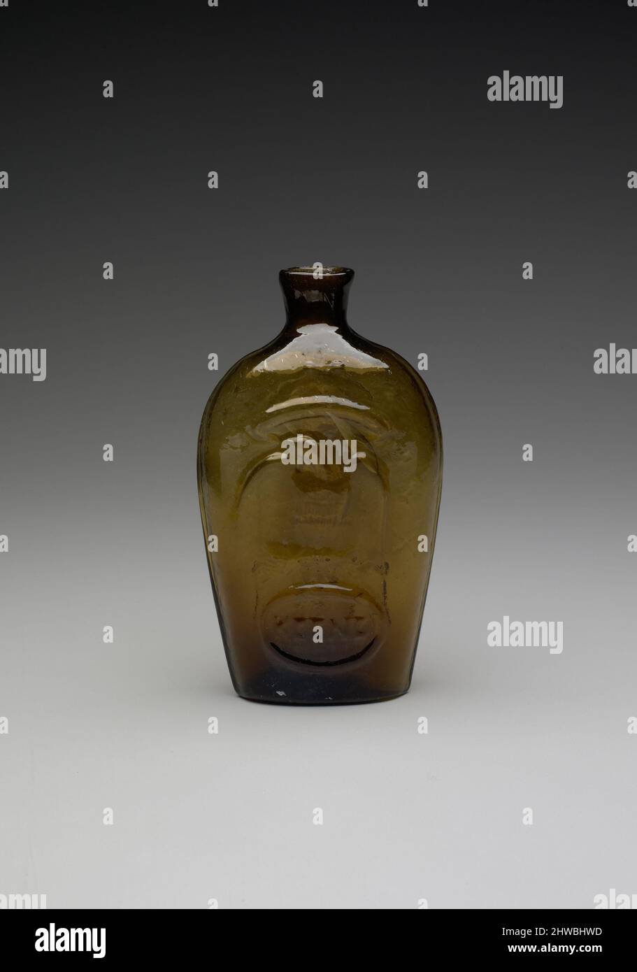 Masonic and Eagle Flask. Maker: Keene-Marlboro-Street Glass Works ...