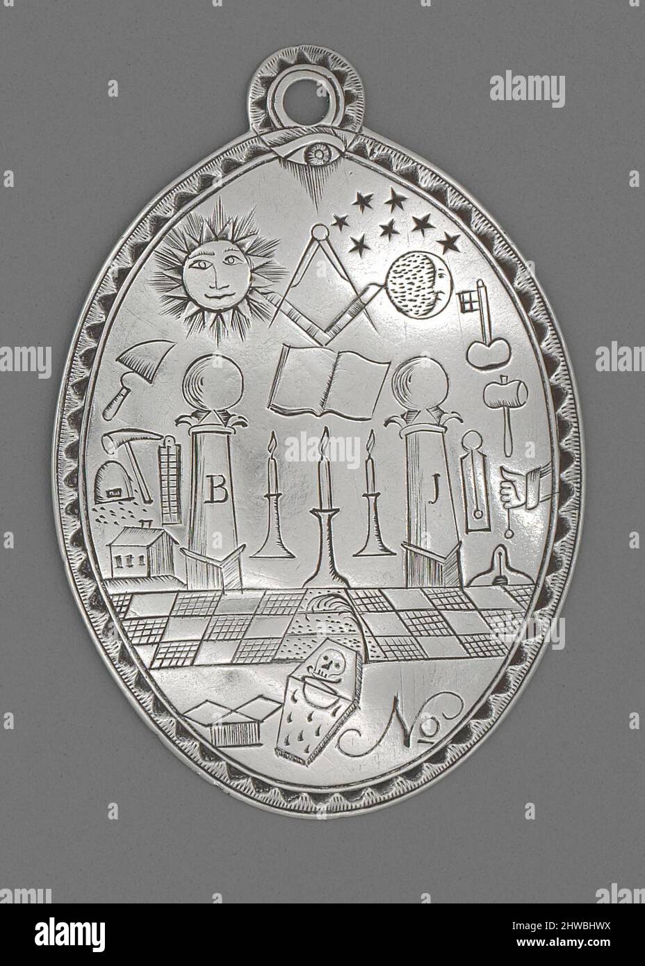 The Masonic Medal. Maker: Unknown Honorand: I. Bailey, American Stock ...