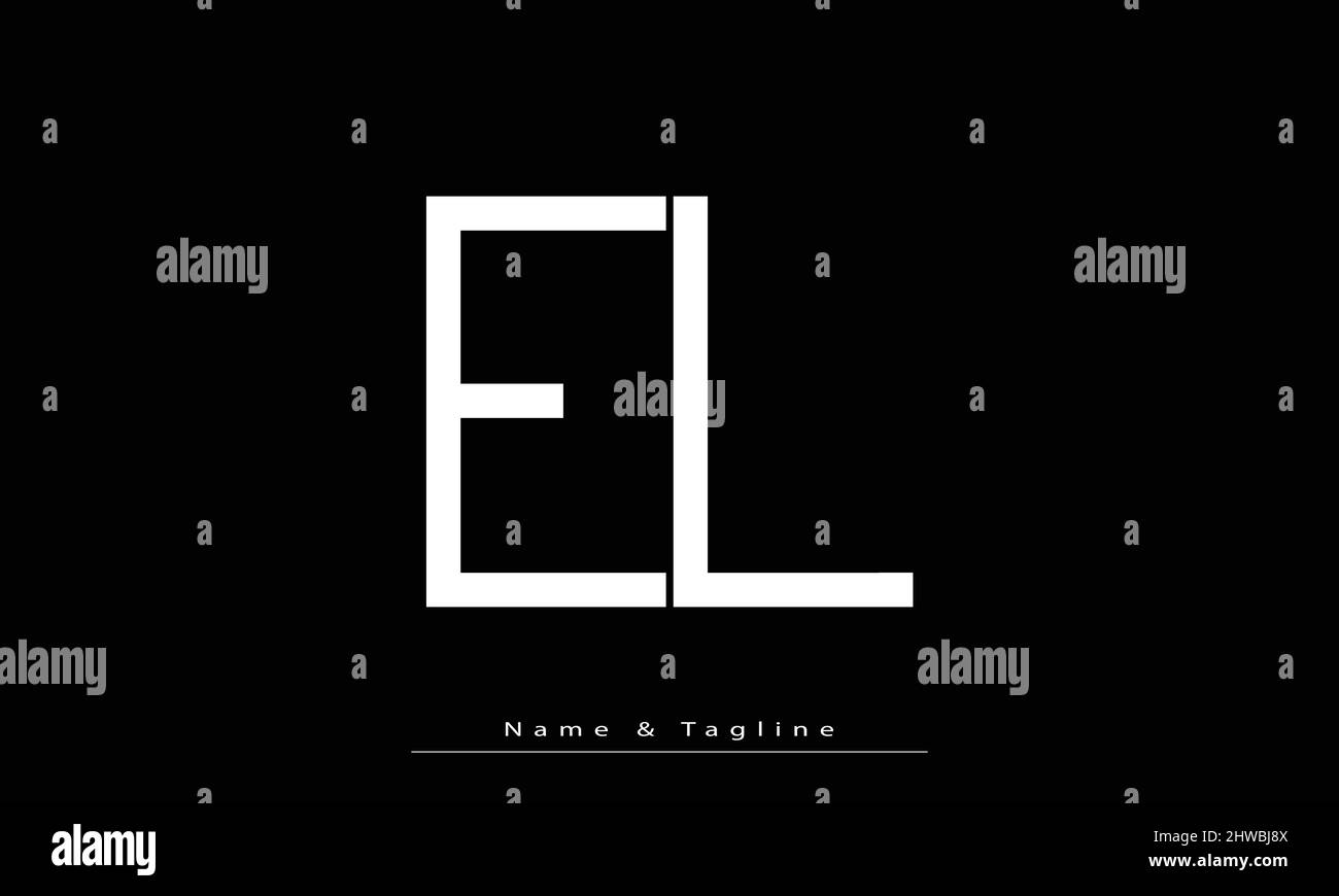 Letter el logo Black and White Stock Photos & Images - Alamy