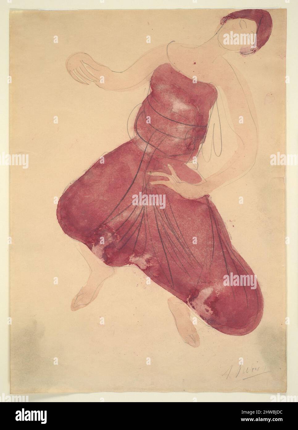 Female Figure Dancing. Artist, formerly attributed to: Auguste Rodin ...