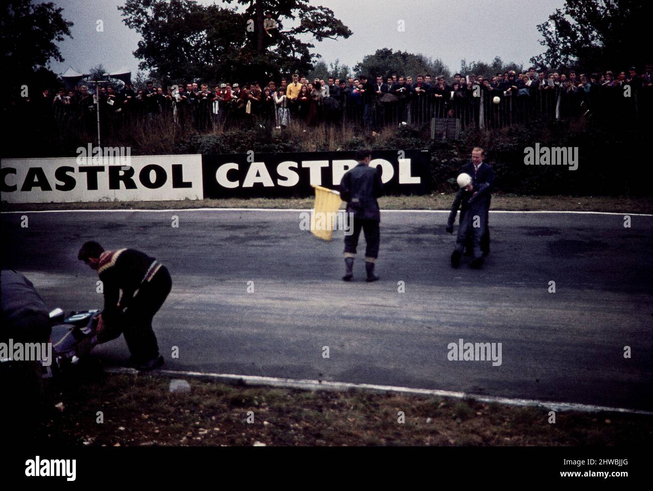 Motor sidecar-racing circuit and motorcycle racing circa 1960 United ...