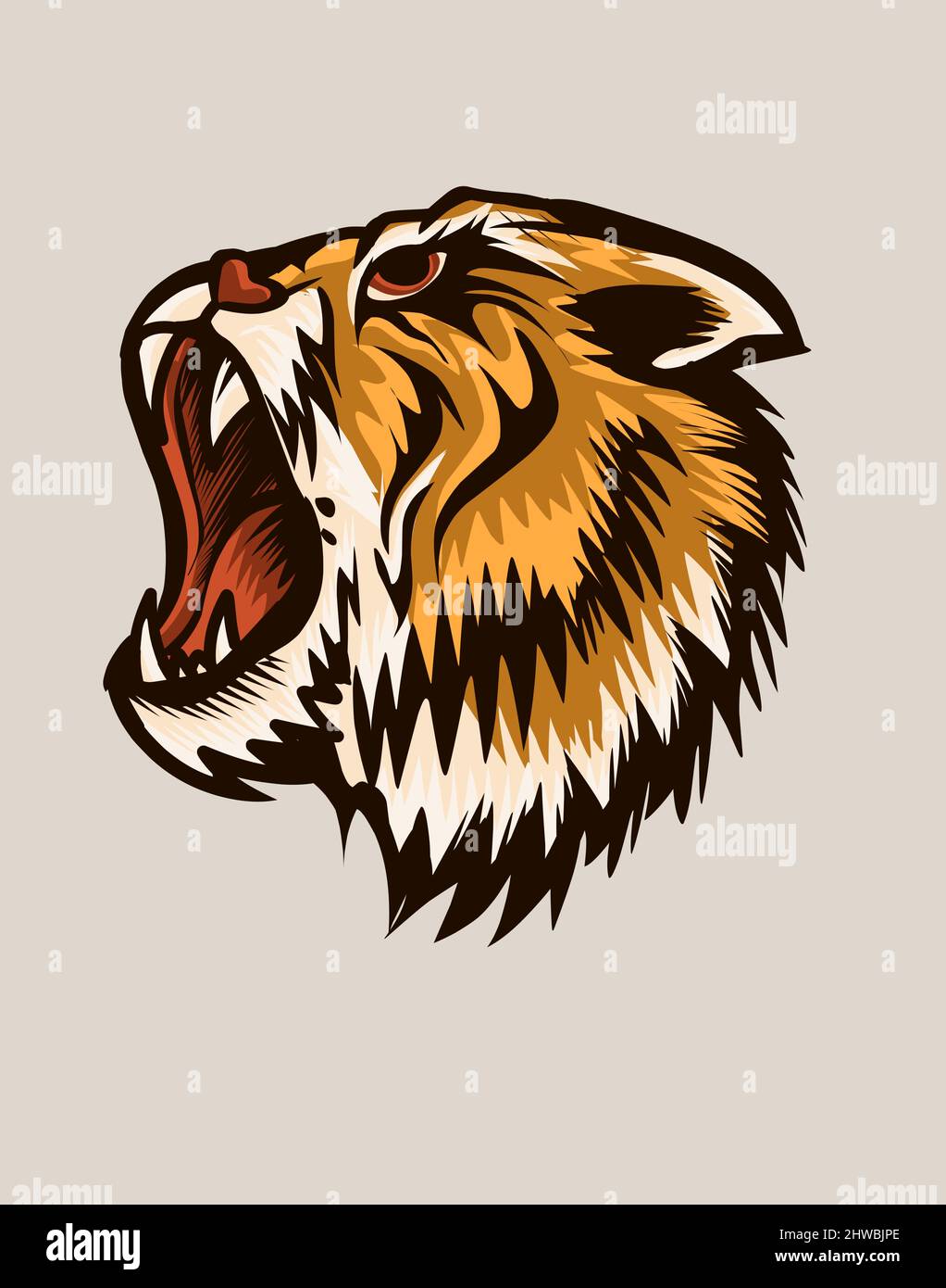 illustration vector angry tiger head Stock Vector Image & Art - Alamy