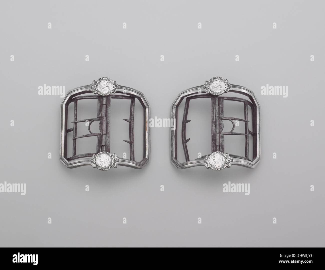 Pair of shoe buckles Stock Photo - Alamy