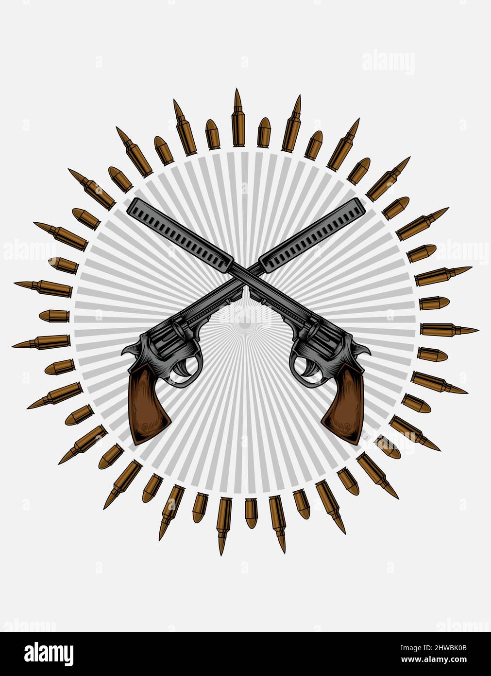 illustration vector vintage pistol guns logo Stock Vector Image & Art ...