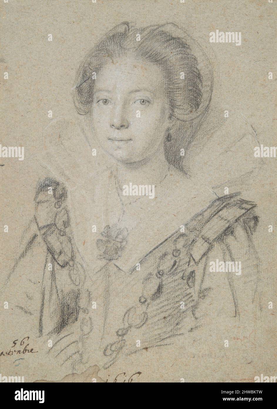 Portrait of a Young Lady of the House of Anjou. Artist: Ottavio Leoni ...