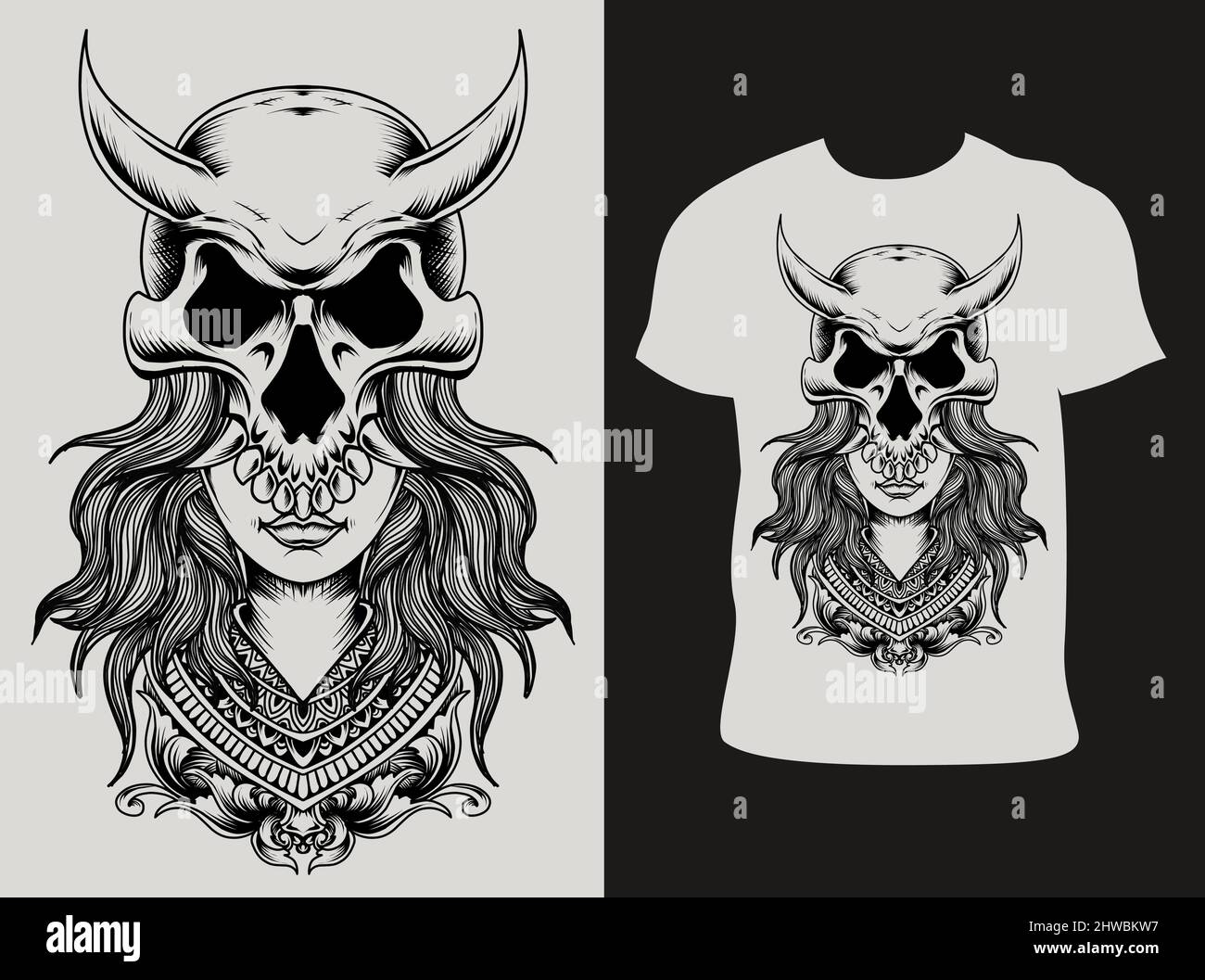 Girl skull Stock Vector Images - Alamy