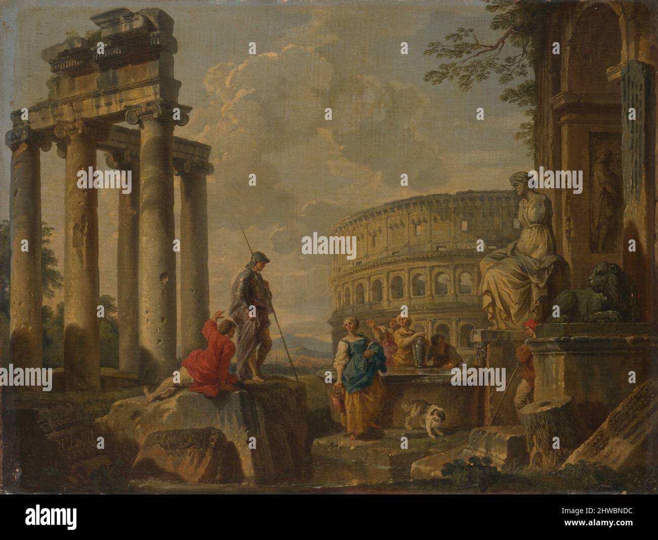 The Coliseum amongst Roman Ruins. Artist: Giovanni Paolo Panini ...