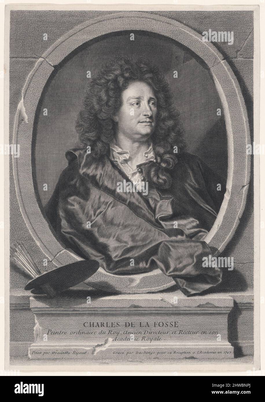 Charles de la Fosse. Artist: Gaspard Duchange, French, 1662–1757 Stock ...