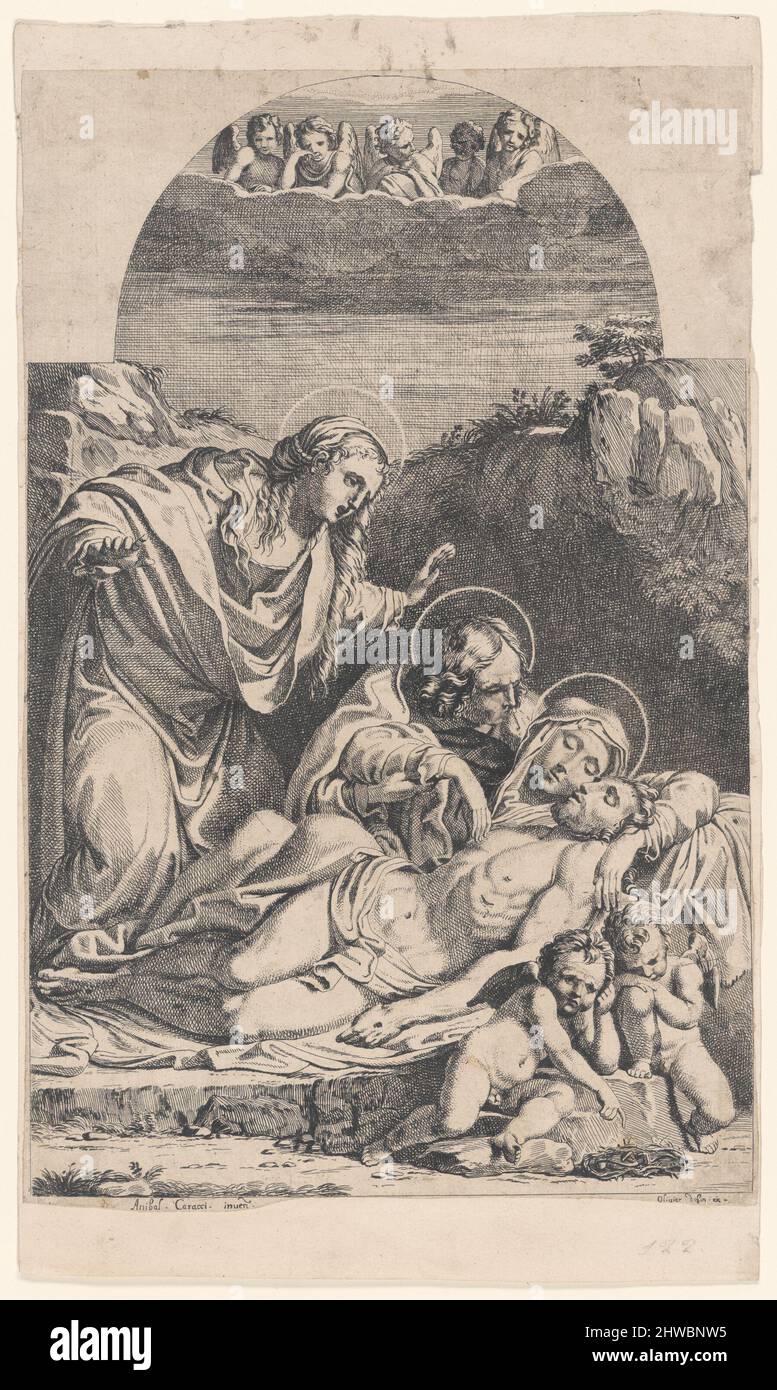 Lamentation. Etcher: Olivier Dauphin, Italian, b. Lorraine, died ...