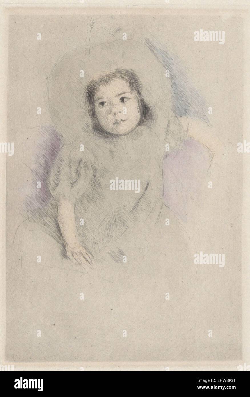 Margot Wearing a Bonnet (No. 1). Artist: Mary Cassatt, American, 1844 ...