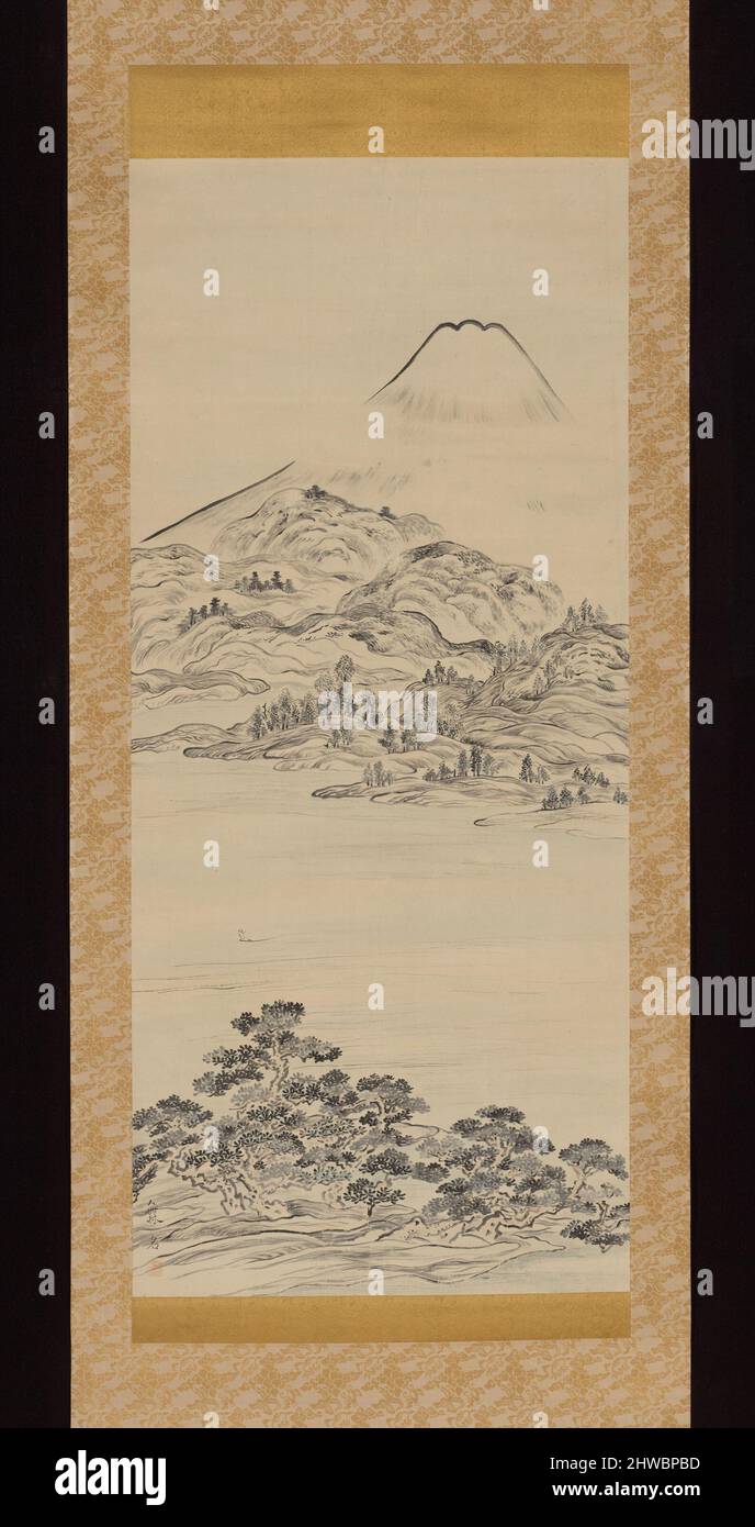 Mount Fuji, overlooking from Tago no Ura Bay. Artist: Ike no Taiga ...