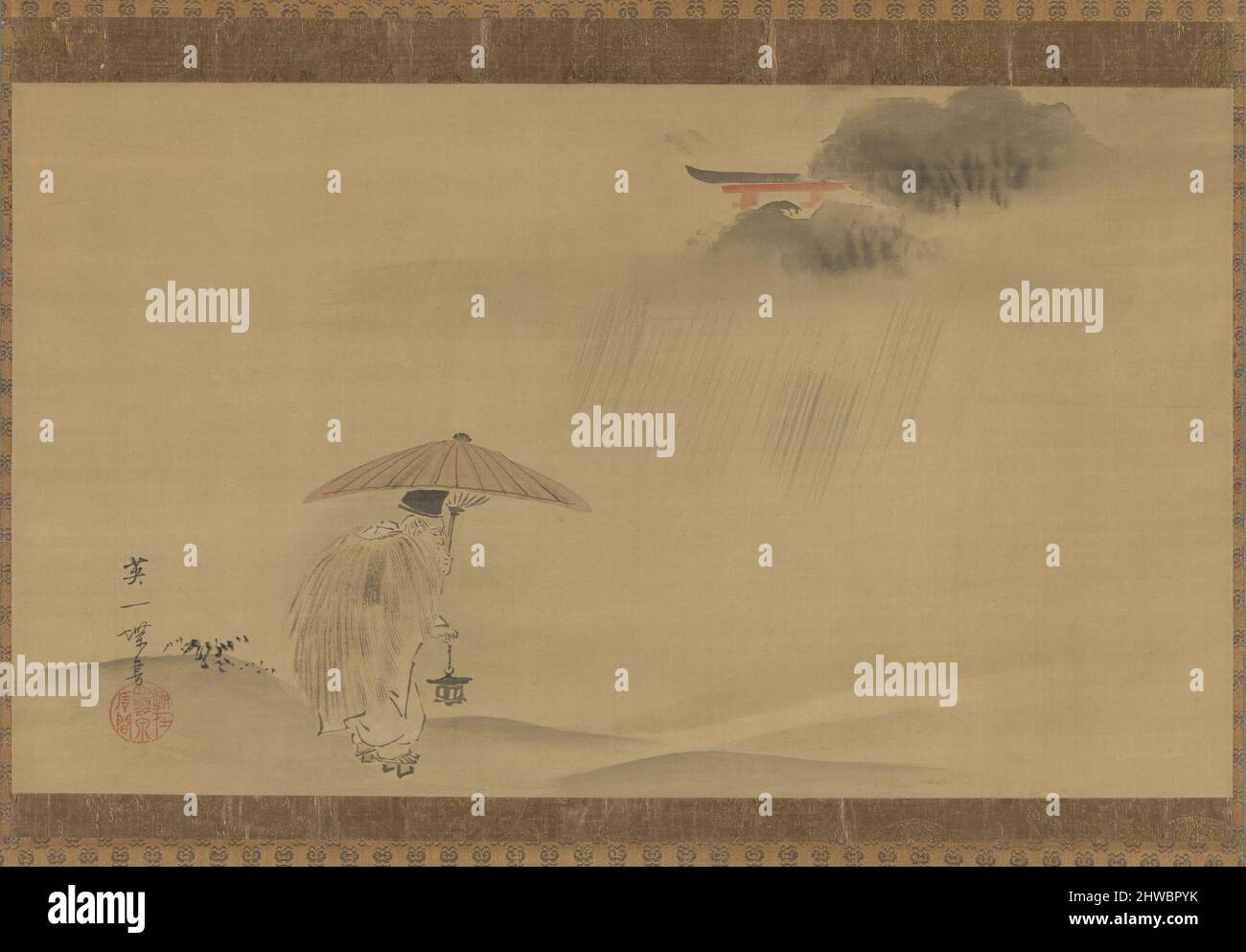 Aridoshi Shrine. Artist, style of: Hanabusa Icch?, Japanese, 1652–1724 ...