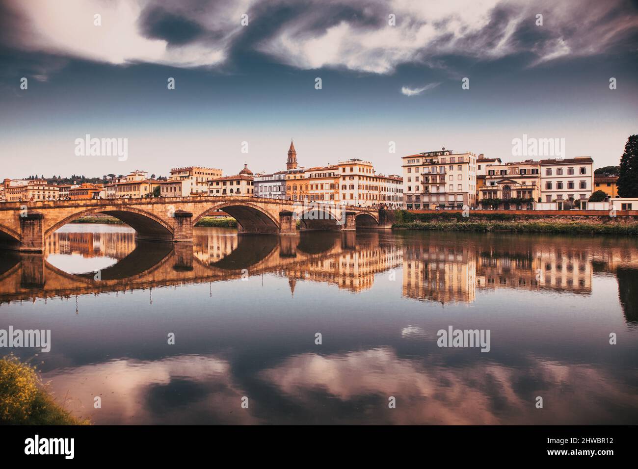 ponte Alla Garraia over river Arno, Florence, Italy Stock Photo - Alamy