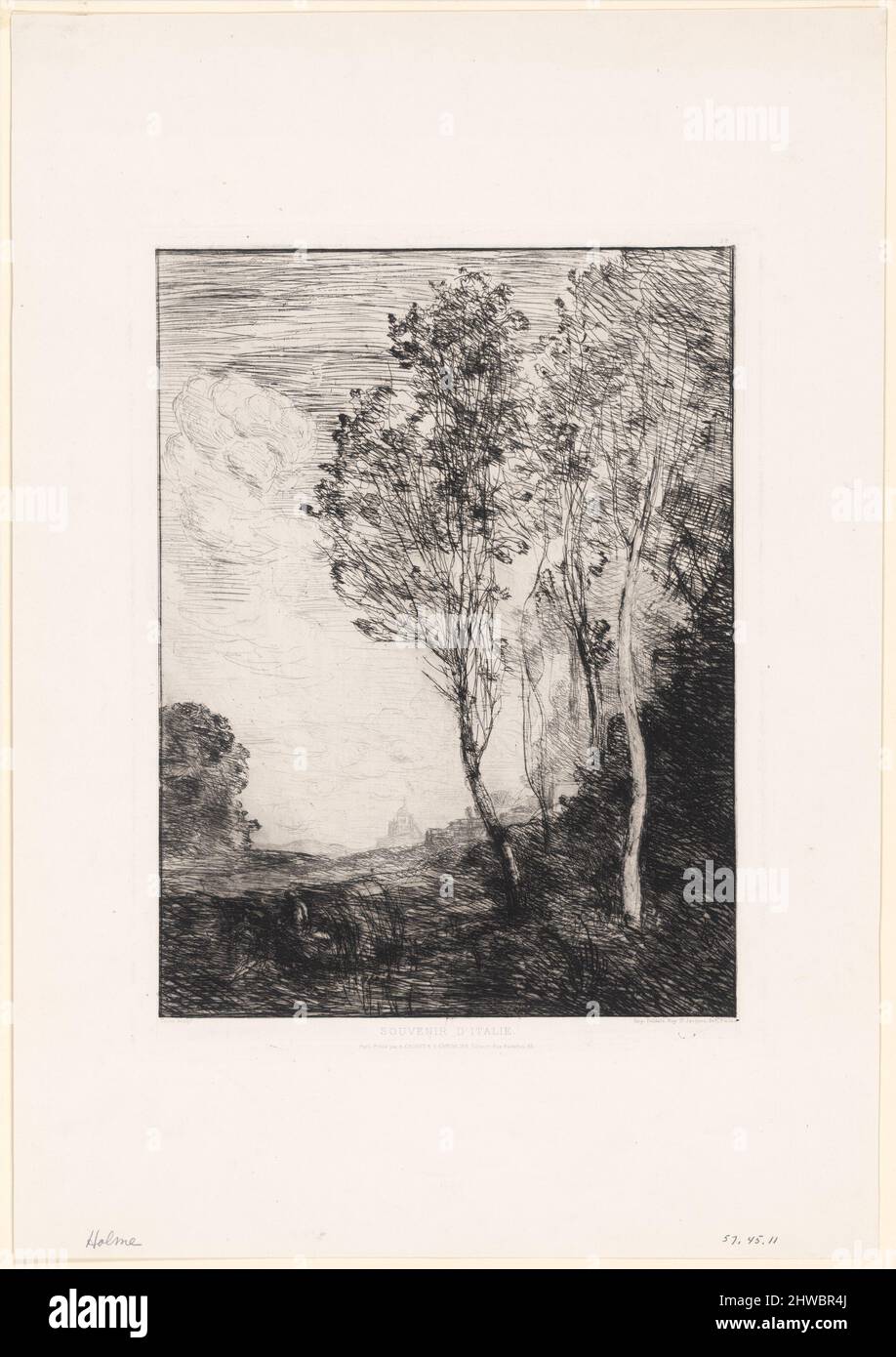 Souvenir d’Italie (Memory of Italy). Artist: Jean-Baptiste-Camille ...