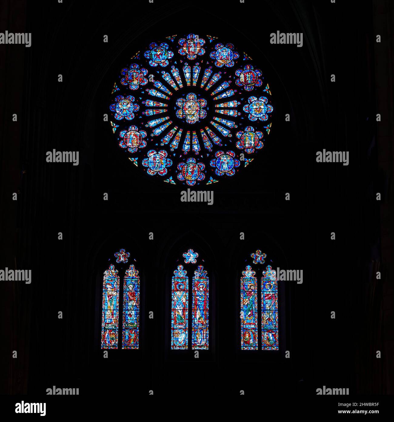 National Cathedral, Washington, DC, USA. South Rose Window, Church ...
