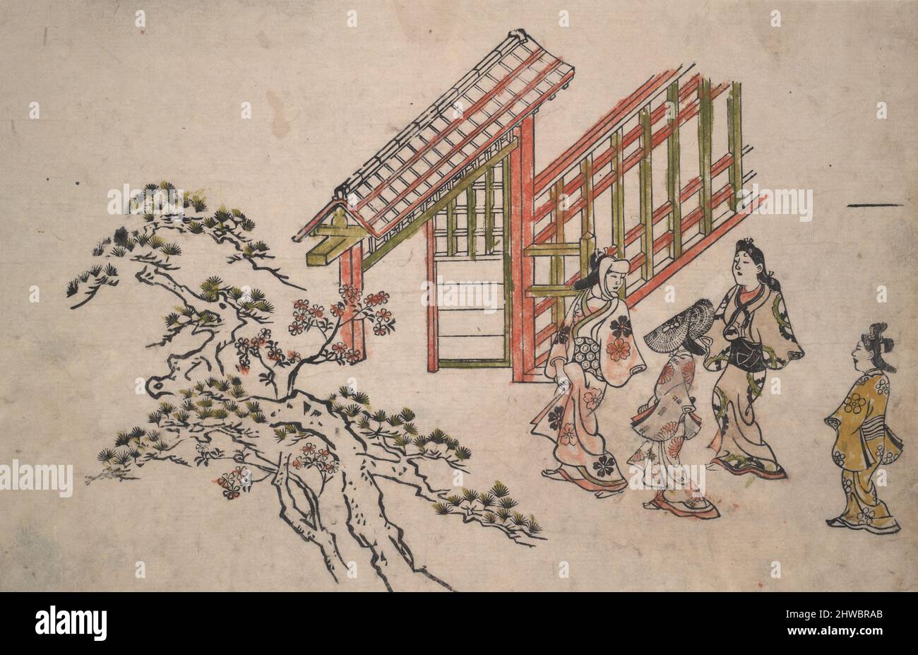 Near the New Yoshiwara Gate. Artist: Hishikawa Moronobu, Japanese, 1625 ...