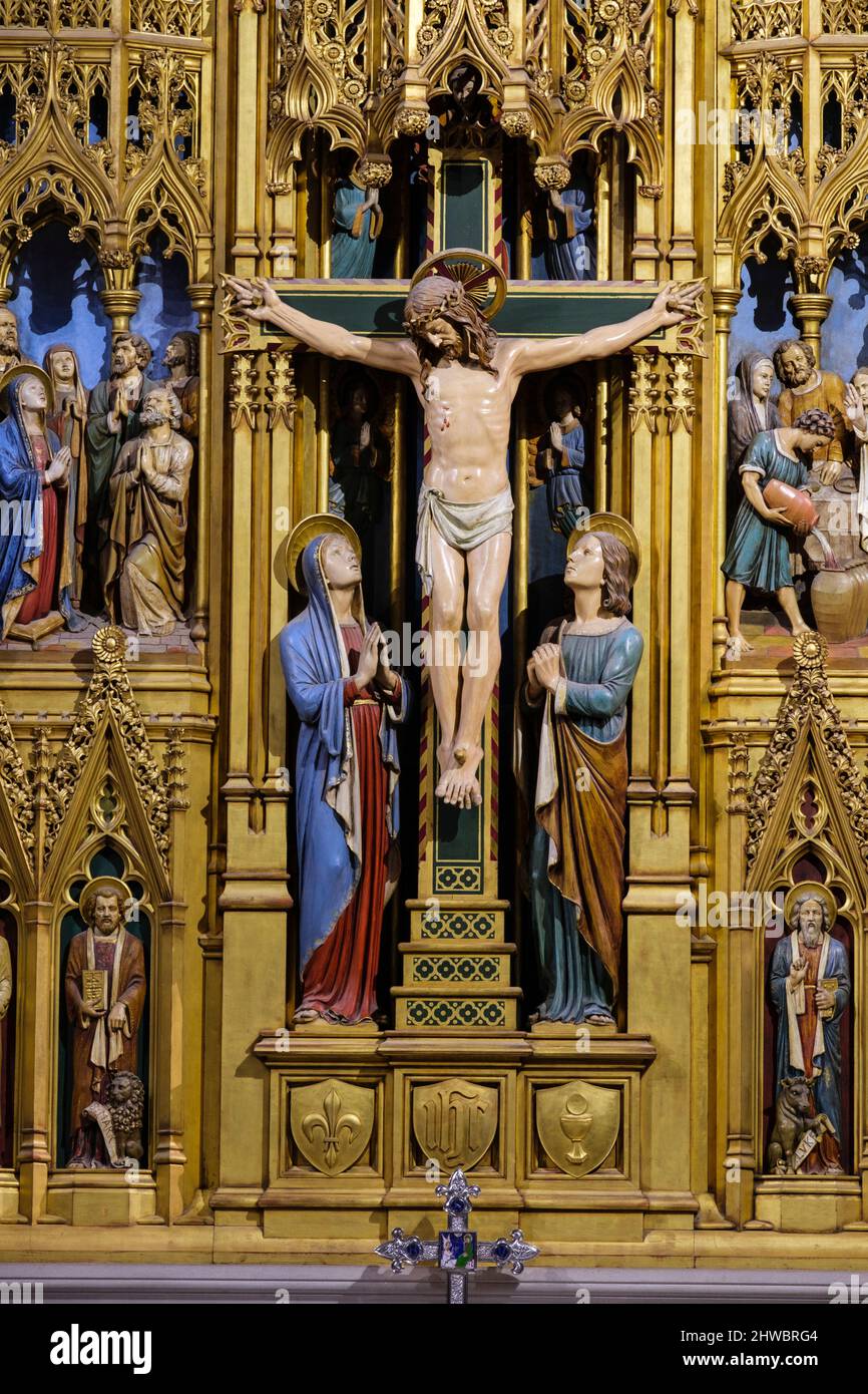 National Cathedral, Washington, DC, USA. St. Mary's Chapel Reredos ...