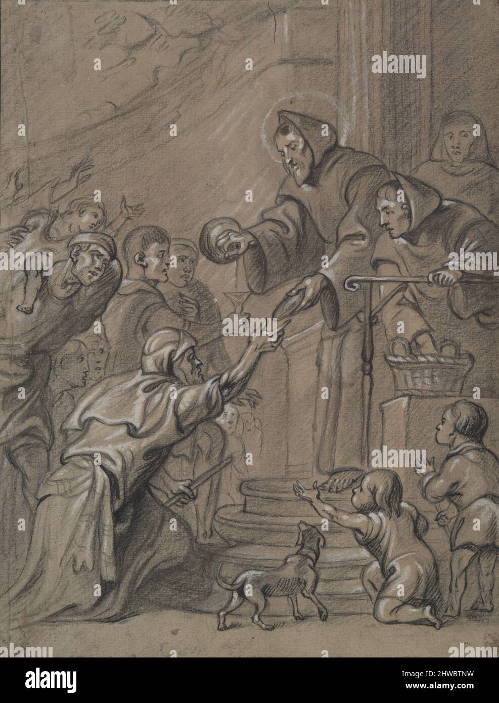 St. Francis of Paula Feeding the Poor. Artist, circle of: Erasmus ...