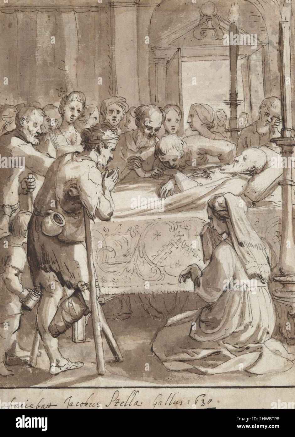 St. Philip visiting a hospital. Artist: Jacques Stella, French, 1596 ...