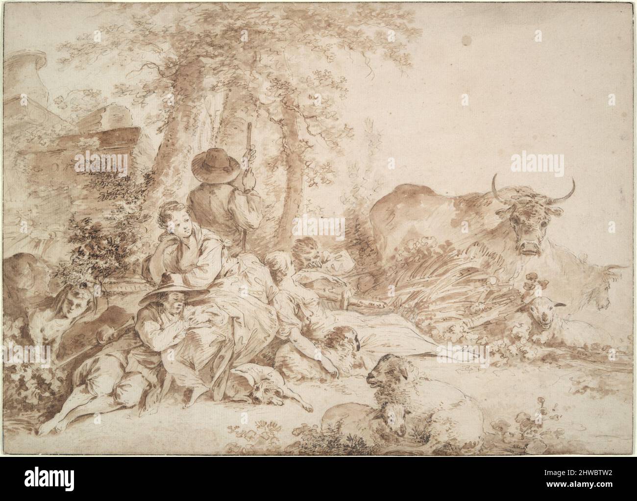 Jean baptiste huet pastorale hi-res stock photography and images - Alamy