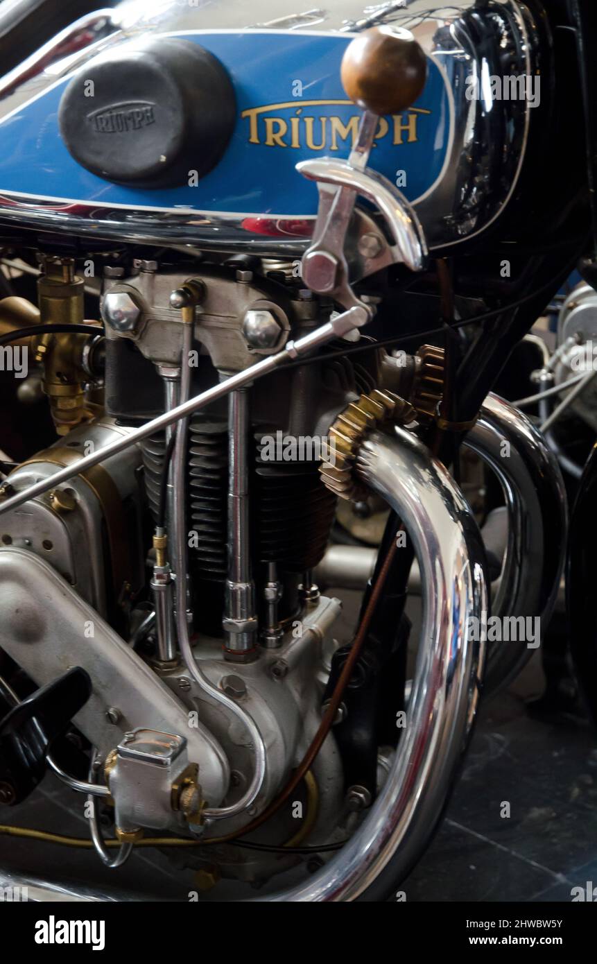 old and new motorbikes and cars in germany Stock Photo - Alamy