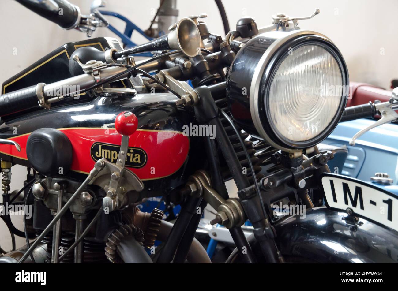 old and new motorbikes and cars in germany Stock Photo - Alamy