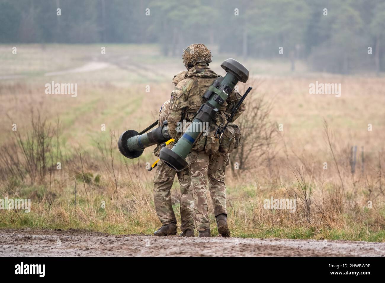 British army soldiers completing an 8 mile combat fitness test tabbing ...
