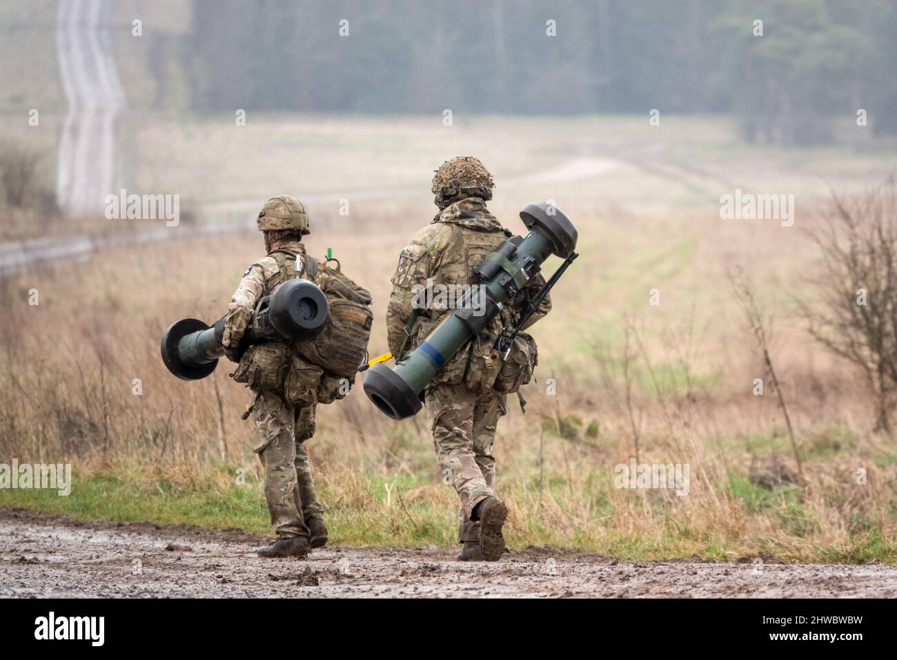 British army soldiers completing an 8 mile combat fitness test tabbing ...