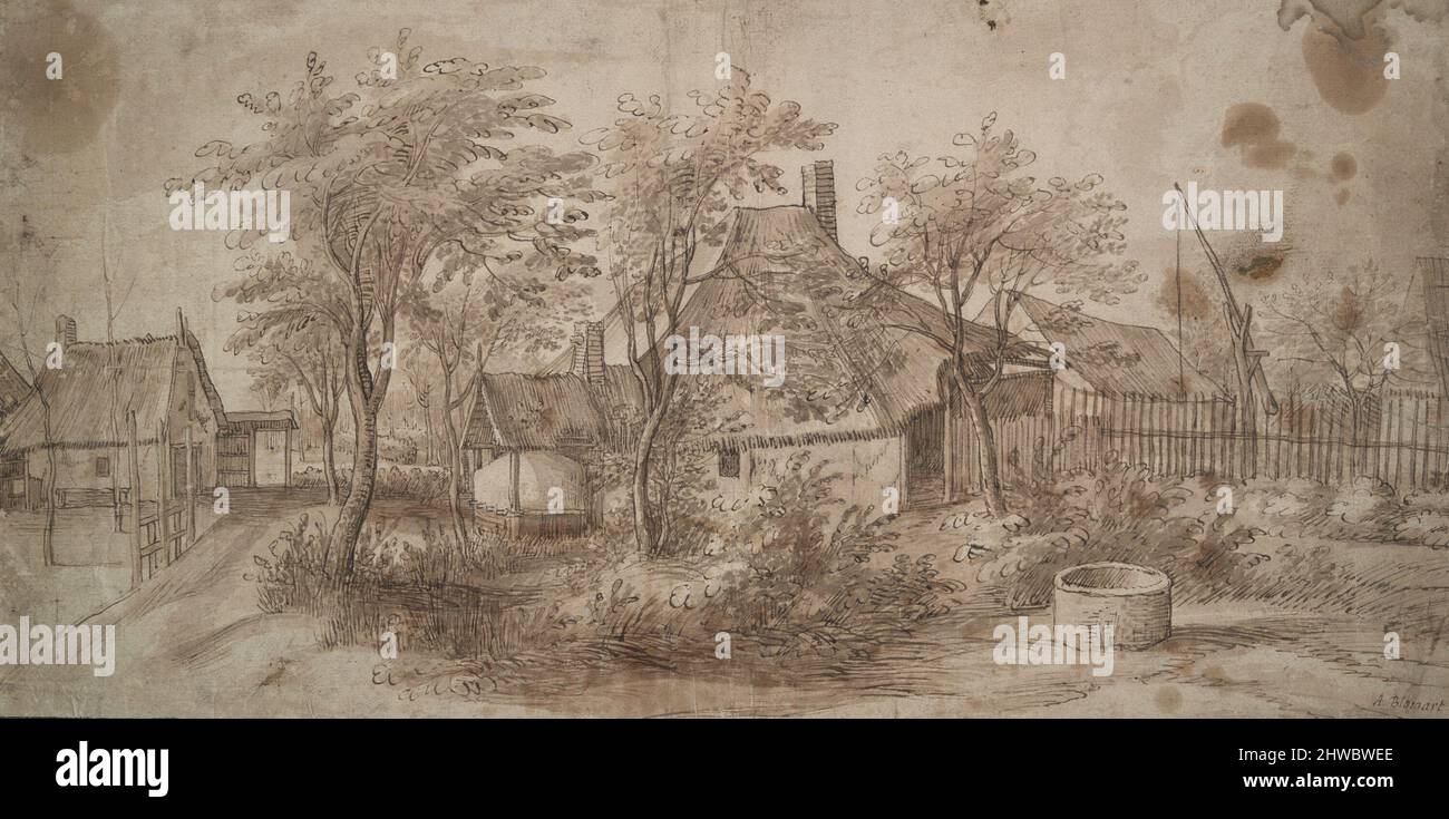 Farm Buildings by a Well. Artist: Master of the Farm Landscapes ...