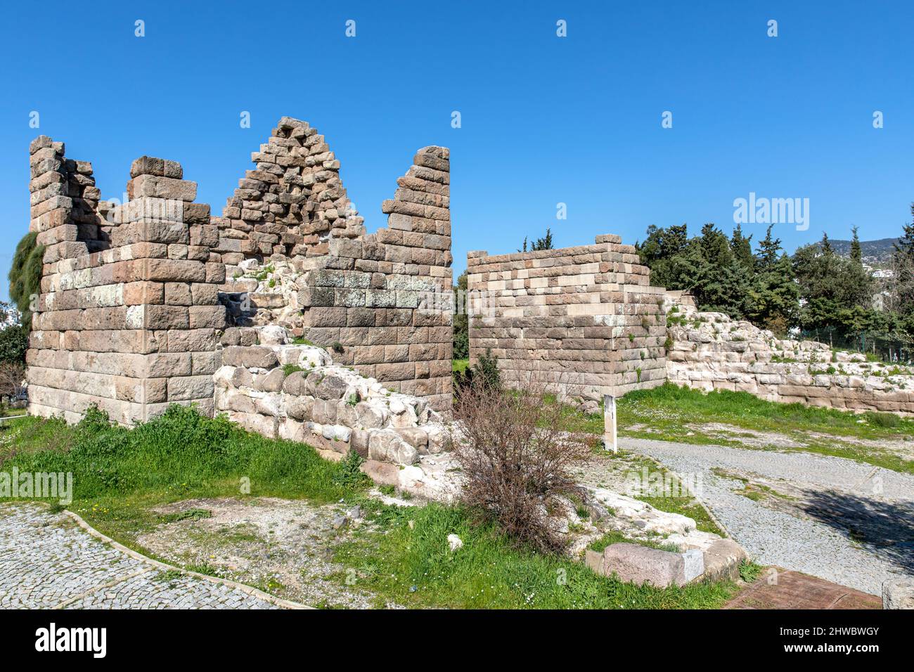 Myndos Gate of famous tourism city Bodrum, Mugla, Turkey Stock Photo ...