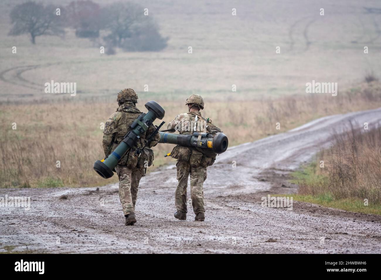British army soldiers completing an 8 mile combat fitness test tabbing ...