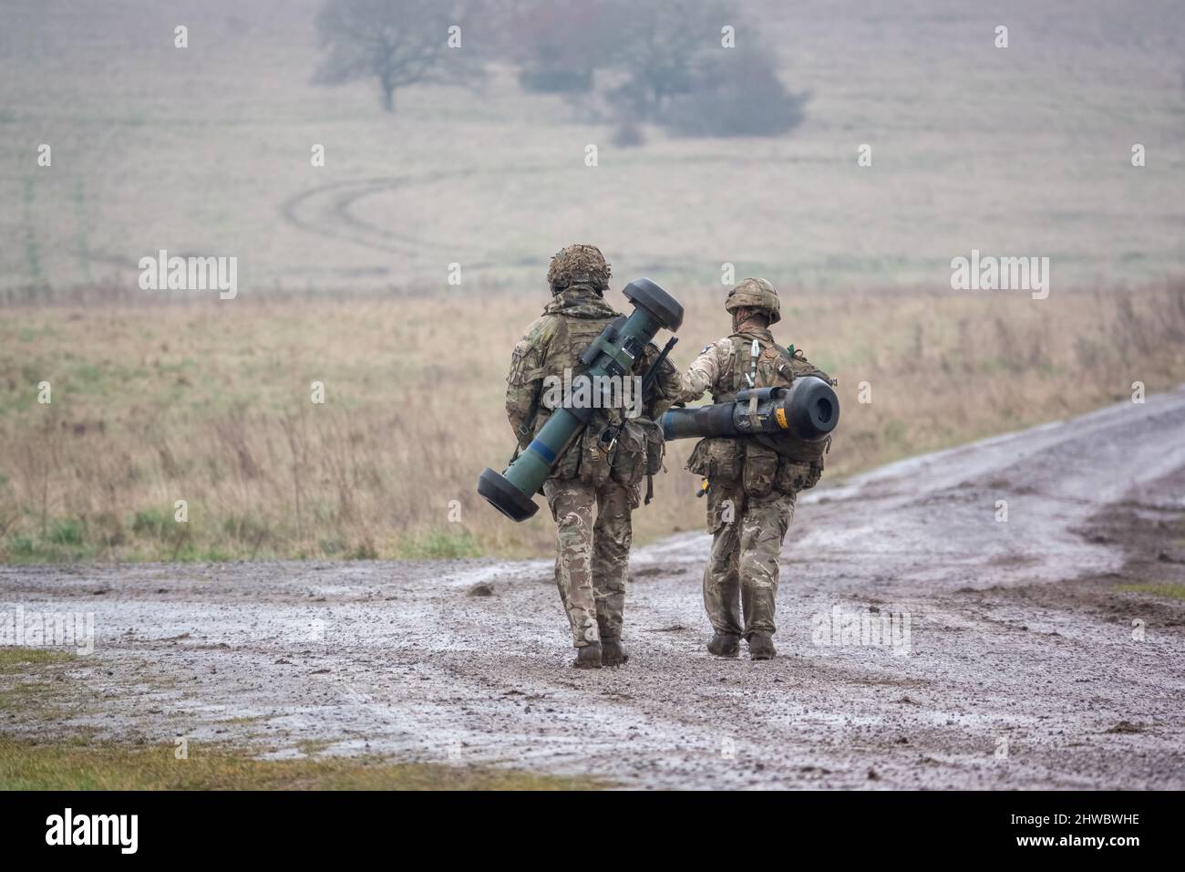 British army soldiers completing an 8 mile combat fitness test tabbing ...