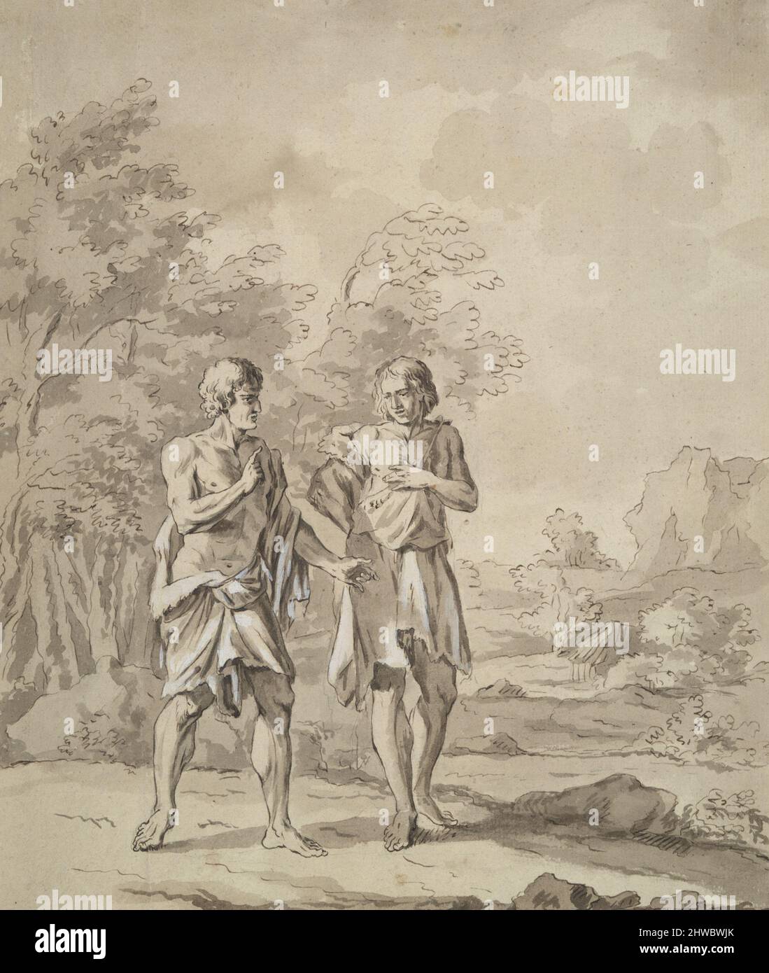 Cain and Abel. Artist: Unknown Stock Photo - Alamy