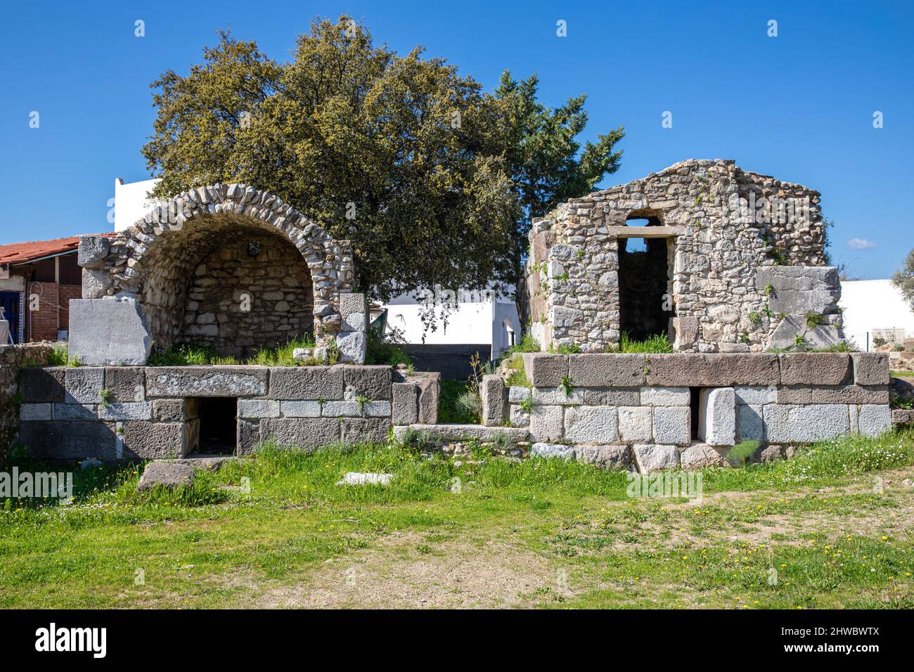 Myndos Gate of famous tourism city Bodrum, Mugla, Turkey Stock Photo ...