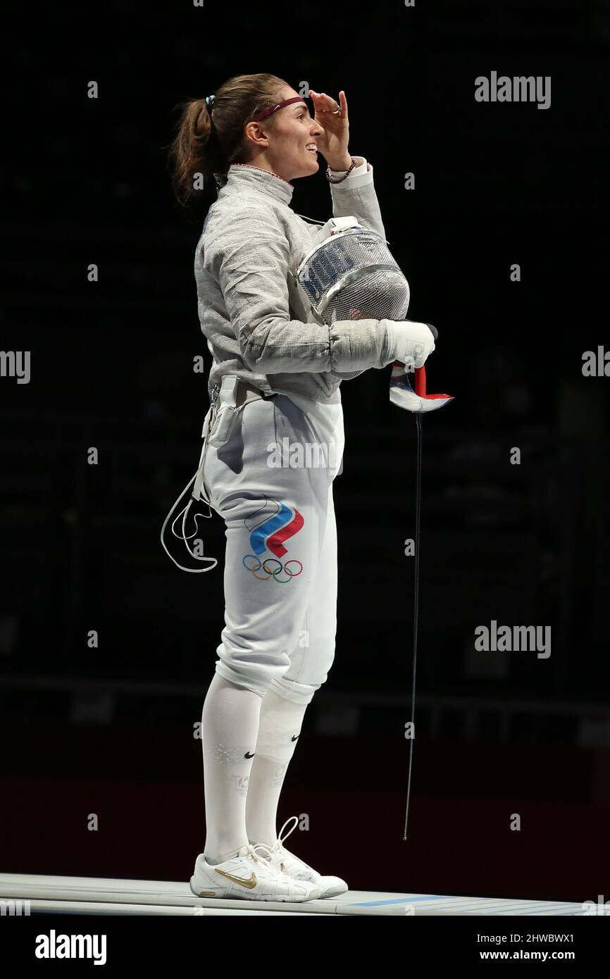 JULY 26th, 2021 - CHIBA, JAPAN: Sofia Pozdniakova of Russia smiles ...