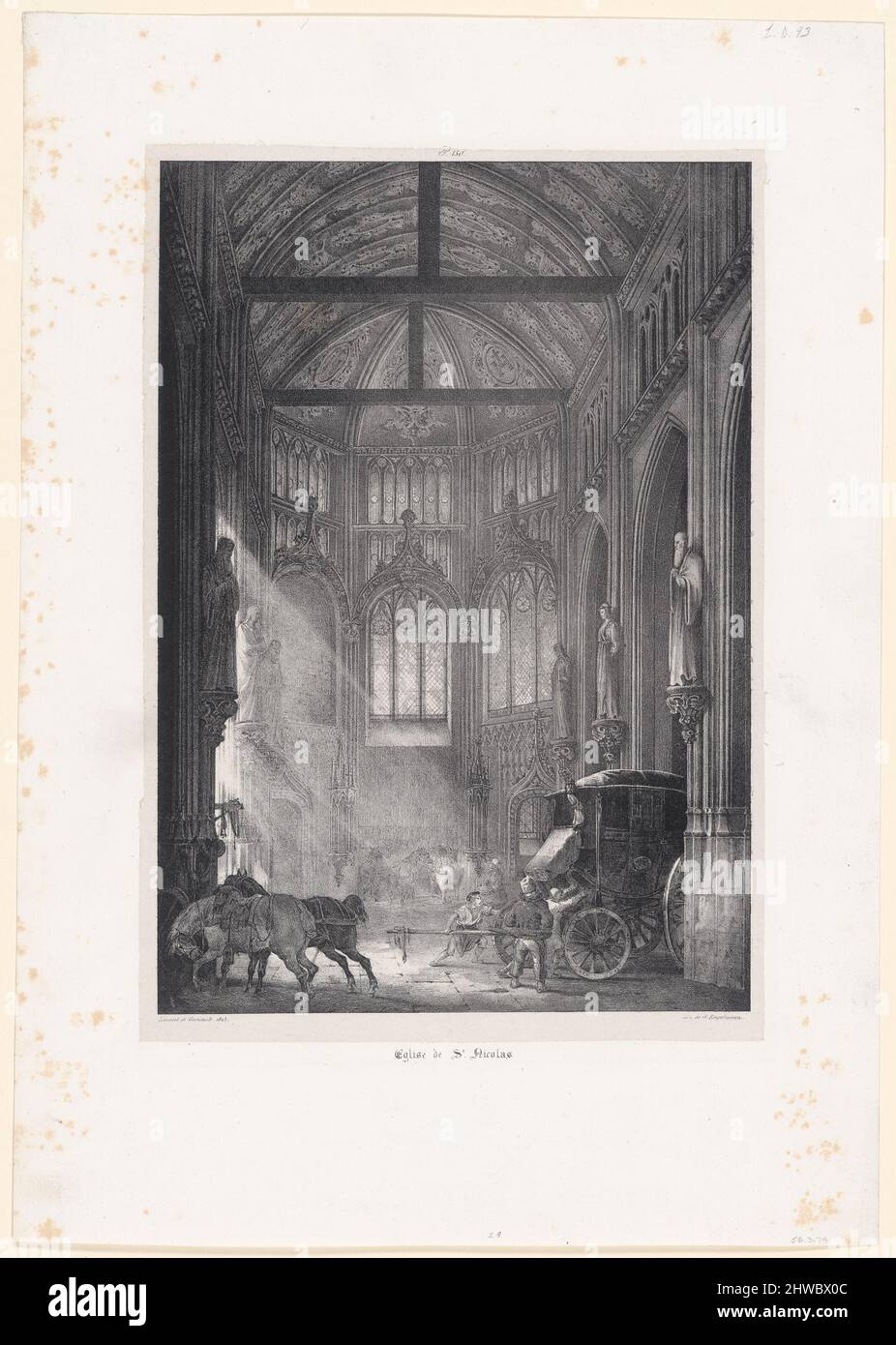 Église de Saint-Nicolas de Rouen (Saint NIcholas Church, Rouen). Artist ...