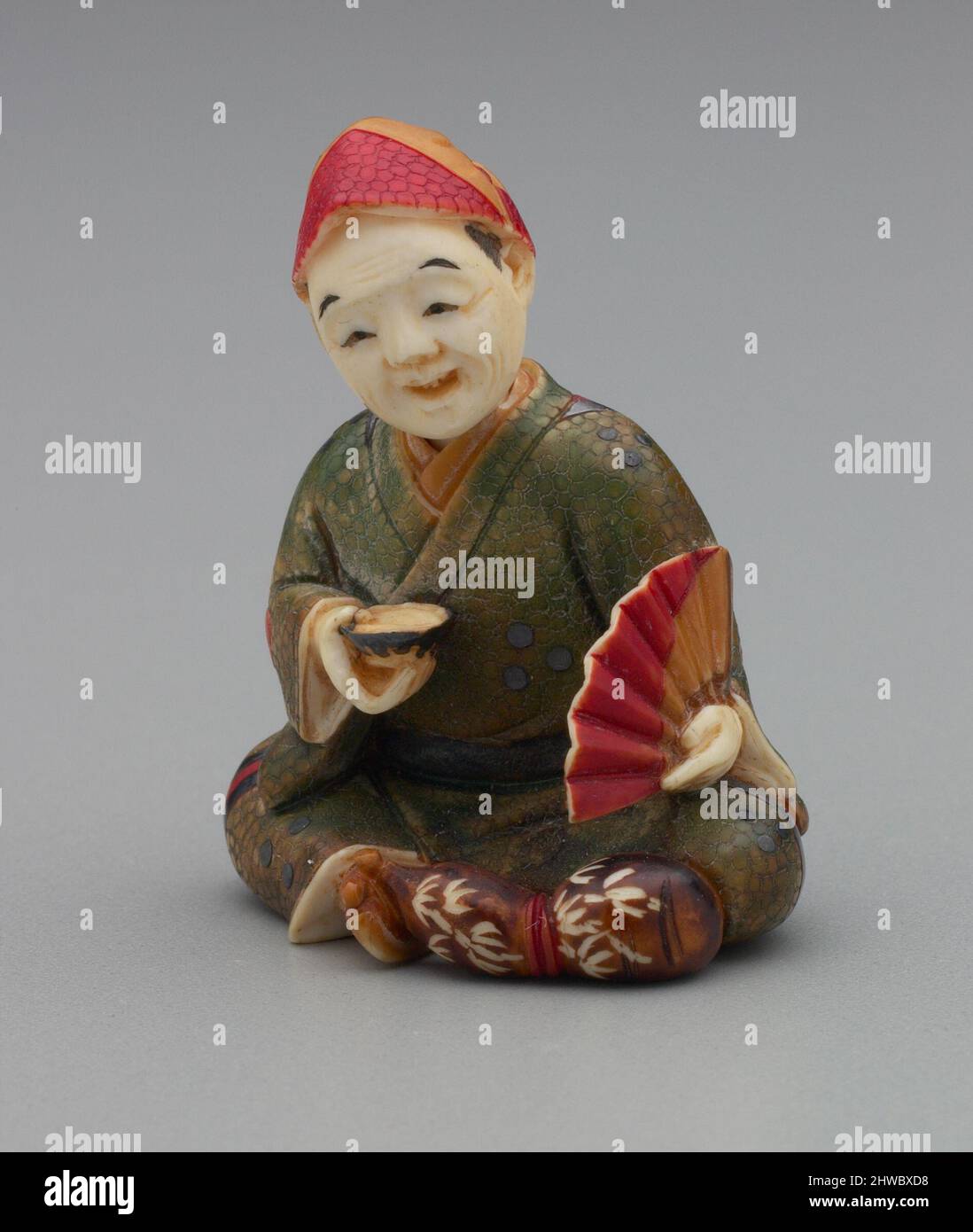 Seated Jester (Taikomochi) Drinking. Artist: Shuzan, Japanese, active ...