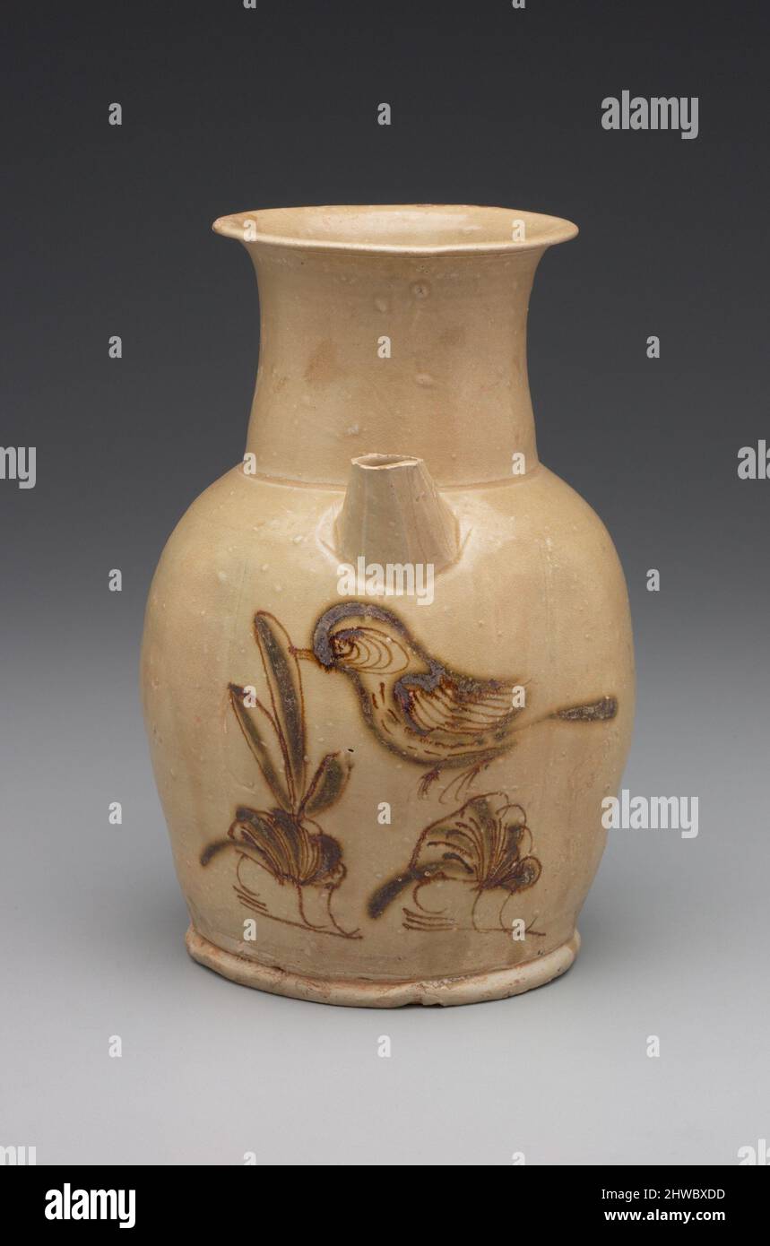 Ewer with Bird and Lotus Stock Photo - Alamy