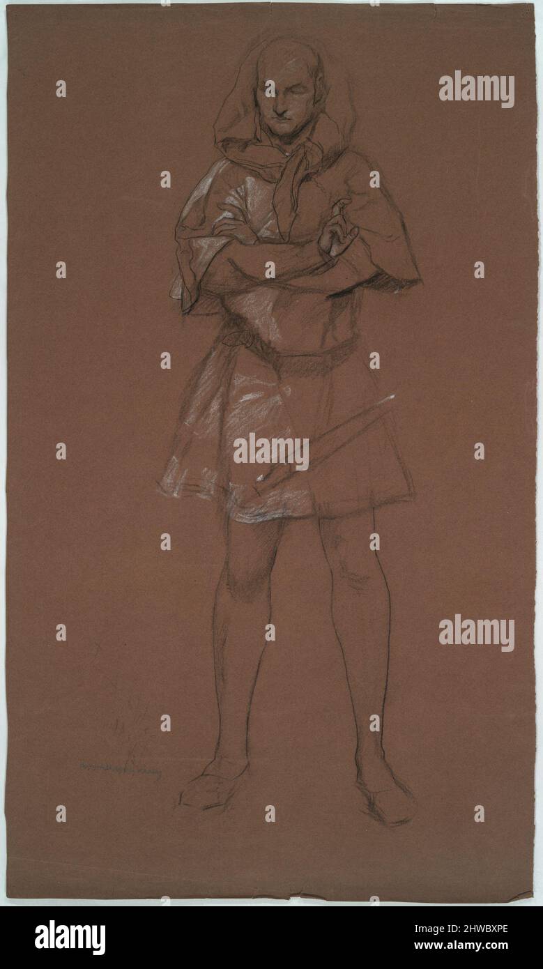 Figure study. Man in medieval costume. Possibly a study for “Hamlet ...