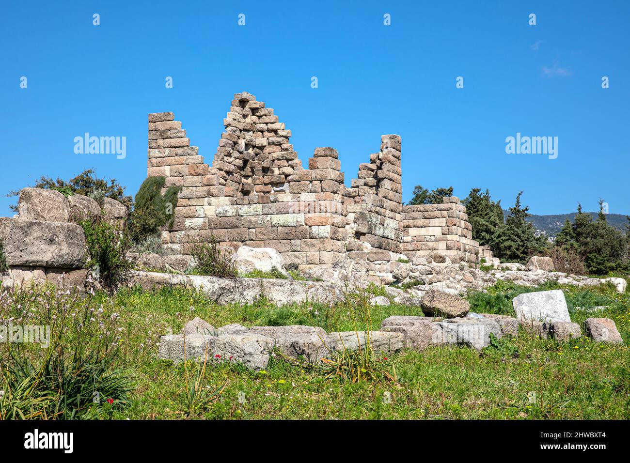 Myndos Gate of famous tourism city Bodrum, Mugla, Turkey Stock Photo ...