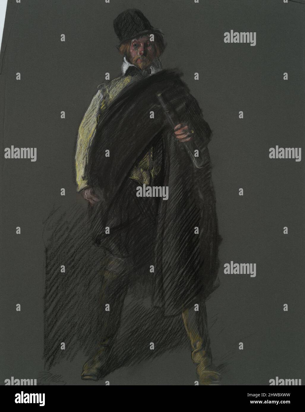 Study for the figure of Captain Peter Minuit, in “The Apotheosis of ...