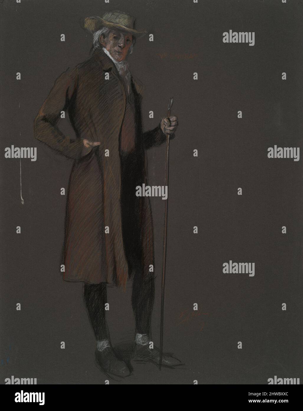 Study for the figure of John Bartram, in “The Apotheosis of ...