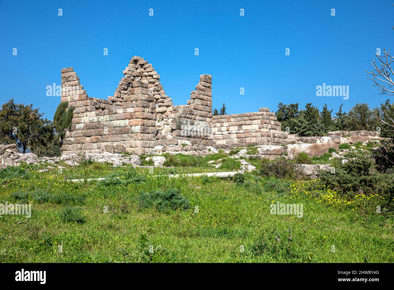 Myndos Gate of famous tourism city Bodrum, Mugla, Turkey Stock Photo ...